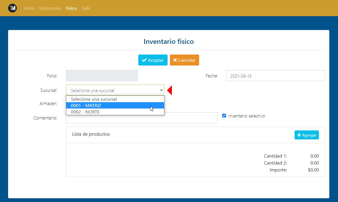 Pocket | Inventario físico