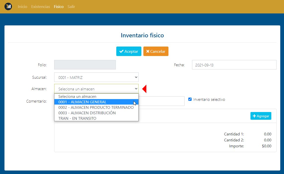 Pocket | Inventario físico