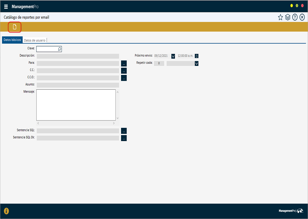 Envío Automatico de Reporte Máximos, Minimos, Punto de Re-orden