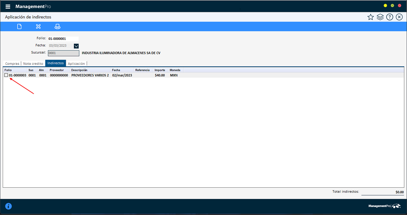 ERP | Cómo aplicar gastos indirectos a compras en ManagementPro